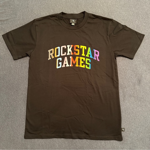 Rockstar | Shirts | New Rockstar Games Pride Medium Shirt Rainbow Lgbtq Video Game Playstation ...